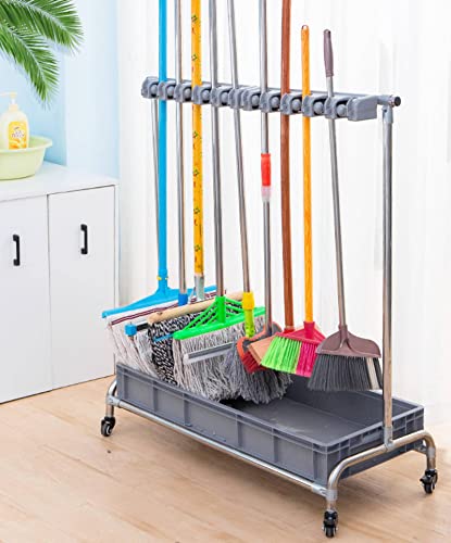 MBETA Mop Hook Removable Broom mop Rack Floor Type mop Rack Storage Device Stainless Steel mop Stand mop Rack