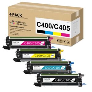 versalink c400/c405 drum unit set - onward compatible 4-pack 108r01121 drum replacement for xerox versalink c400 c405 workcentre 7328 7336 7345 7346 6655 printer, (1black, 1cyan, 1magenta, 1yellow)