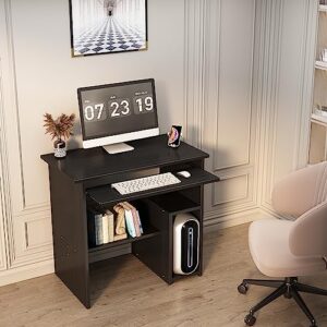 ALISENED Desktop Computer Desk, Laptop Study Table Office Desk with Storage Drawer Shelves Keyboard Tray, Small Student Desks Gaming Computer Desk for Small Spaces Home Office