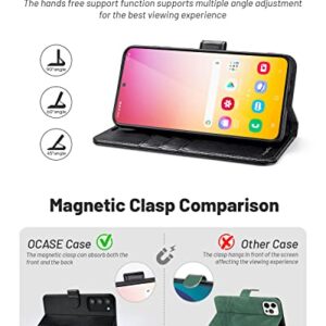 OCASE Compatible with Galaxy S23 Plus 5G Case Wallet, PU Leather Flip Folio Case with Card Holders RFID Blocking Kickstand [Shockproof TPU Inner Shell] Phone Case 6.6 Inch (2023) - Black