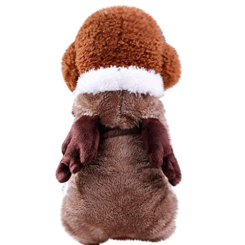 Guolarizi Pet Wing Hooded ClothesPlush Material Make Cute Travel Cats Dog Sweatshirts for Small Dogs with Leash Hole