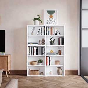 WAHEY Bookcase, 5-Tier Adjustable Open Storage Shelf Display Bookshelf, HOFB003