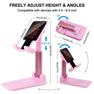 Red Black Dragon Foldable Desktop Cell Phone Holder Portable Adjustable Stand for Travel Desk Accessories