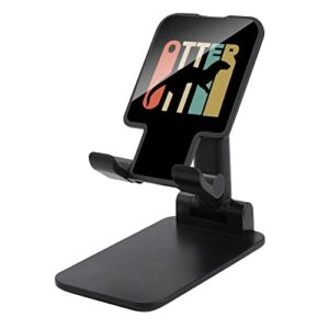 vintage style otter foldable desktop cell phone holder portable adjustable stand for travel desk accessories