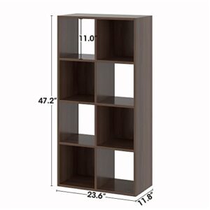 WAHEY Bookcase, 8 Cube Open Storage Organizer Display Bookshelf, HOFB008