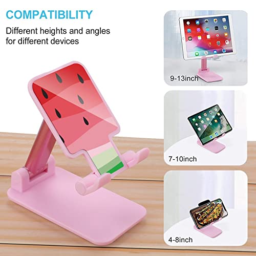 Funny Watermelon Rain Foldable Desktop Cell Phone Holder Portable Adjustable Stand for Travel Desk Accessories