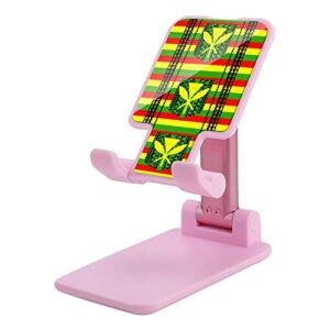 tribal kanaka maoli flag foldable desktop cell phone holder portable adjustable stand for travel desk accessories