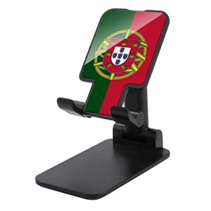 portugal flag foldable desktop cell phone holder portable adjustable stand for travel desk accessories