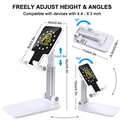 Flag of Georgia Foldable Desktop Cell Phone Holder Portable Adjustable Stand for Travel Desk Accessories