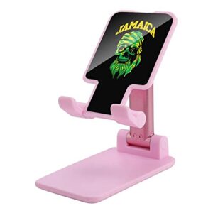 flag of jamaica foldable desktop cell phone holder portable adjustable stand for travel desk accessories