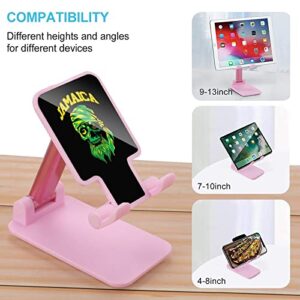 Flag of Jamaica Foldable Desktop Cell Phone Holder Portable Adjustable Stand for Travel Desk Accessories