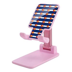 colorado state flag1 foldable desktop cell phone holder portable adjustable stand for travel desk accessories