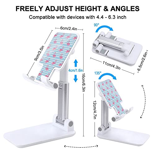 Flamingo Foldable Desktop Cell Phone Holder Portable Adjustable Stand for Travel Desk Accessories