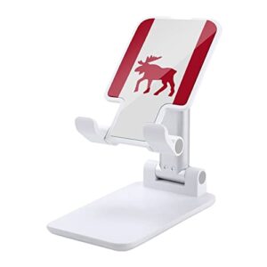 canada moose flag foldable desktop cell phone holder portable adjustable stand for travel desk accessories