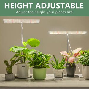 LORDEM Grow Light, Full Spectrum LED Plant Light for Indoor Plants, Height Adjustable Growing Lamp with Auto On/Off Timer 4H/8H/12H, 4 Dimmable Brightness, Ideal for Home Desk Plant Lighting