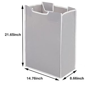 STORAGE MANIAC 3 Section Laundry Sorter Rolling Laundry Hamper Laundry Basket with Wheels and Laundry Sorter Replacement Bag 2 Pack