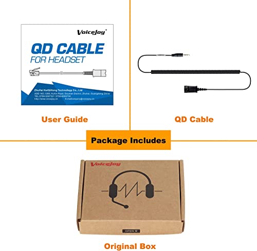 Quick Disconnect Adapter Cable 3.5mm Jack for Plantronics Headsets