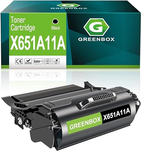 GREENBOX Remanufactured X651A11A Toner Cartridge Replacement for Lexmark X651A11A, High Yield for X651de X652de X654de X656de X656dte X658de X658dfe X658dme X658dte X658dtfe X658dtme Printer (Black)