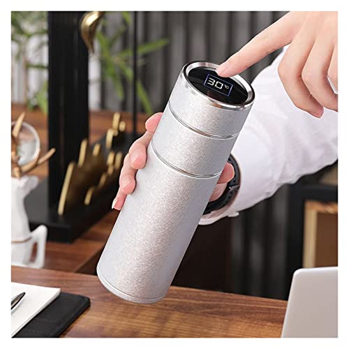 MMLLZEL Ceramic Liner Tea Thermos Bottle Separated Cup Smart Temperature Display Separates and Water