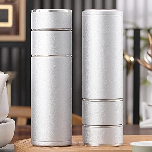 MMLLZEL Ceramic Liner Tea Thermos Bottle Separated Cup Smart Temperature Display Separates and Water