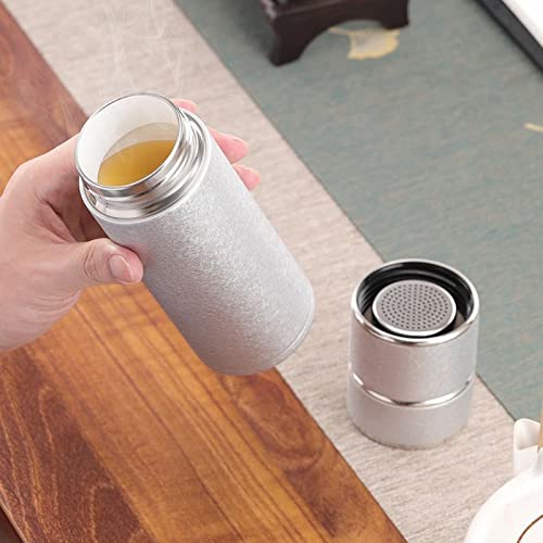 MMLLZEL Ceramic Liner Tea Thermos Bottle Separated Cup Smart Temperature Display Separates and Water