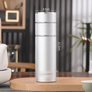 MMLLZEL Ceramic Liner Tea Thermos Bottle Separated Cup Smart Temperature Display Separates and Water