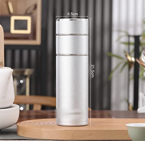 MMLLZEL Ceramic Liner Tea Thermos Bottle Separated Cup Smart Temperature Display Separates and Water