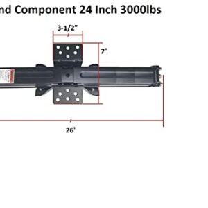 South Bend Component 24 Inch 3000lbs Trailer Scissor Jack (1-Pack)