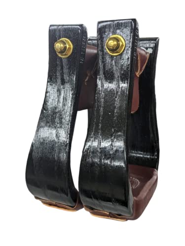 Nettles The Flatbottom Premium Western Stirrups Blackened Color- 2" Tread