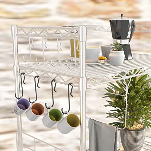 owosald Metal Pot Hanger Stainless Steel s Hook,Used to Hang and Organize Kitchen cookware, (4“ Steel, 20)