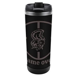 squirrel hunter travel coffee mugs with lid insulated cups stainless steel double wall water bottle