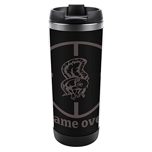 Squirrel Hunter Travel Coffee Mugs with Lid Insulated Cups Stainless Steel Double Wall Water Bottle