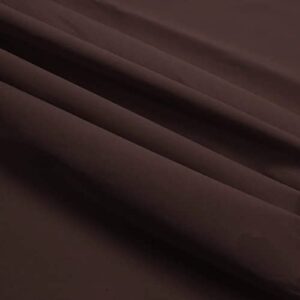 Texco Inc Plain Color 58" Inch Brown Solid Poly Spandex Shakira/Satin Cotton Fabric DIY Projects/Minimal 2 Way Stretch, 2 Yards