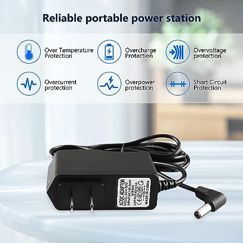 BXIZXD 6V AC Power Adapter for Sensor Trash Cans, Compatible with iTouchless Automatic Sensor Trash Cans 2.5 to 23 Gallon, 6.6ft Long Power Cord Supply with a Secure Velcro Attachment