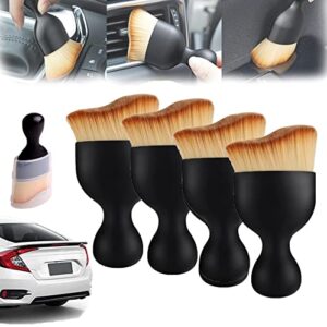 rjdj zabernim car cleaning tool,zabernim car brush,zabernim car interior cleaning tool,multifunctional soft bristle detail brush dusting tool,for all corners of the car (4pcs)