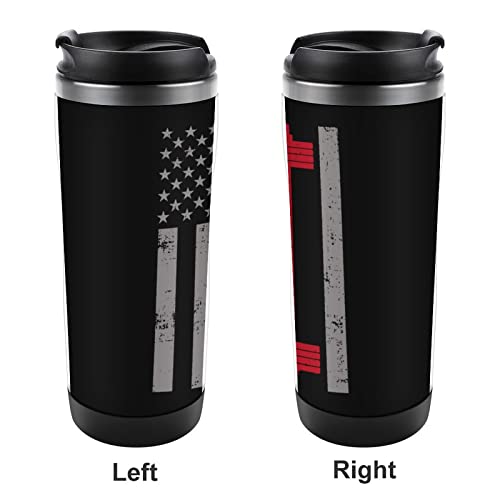 American Power Weight Lifting Travel Coffee Mugs with Lid Insulated Cups Stainless Steel Double Wall Water Bottle