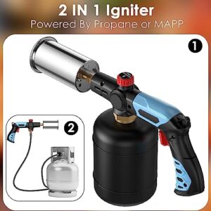 POWERFUL Kitchen Cooking Torch - Sous Vide - Propane Torch - Charcoal Torch Lighter - Grilling Culinary Kitchen Torch, Outdoor Cooking Torch for BBQ Searing Steak, Creme Brulee (Tank Not Included)