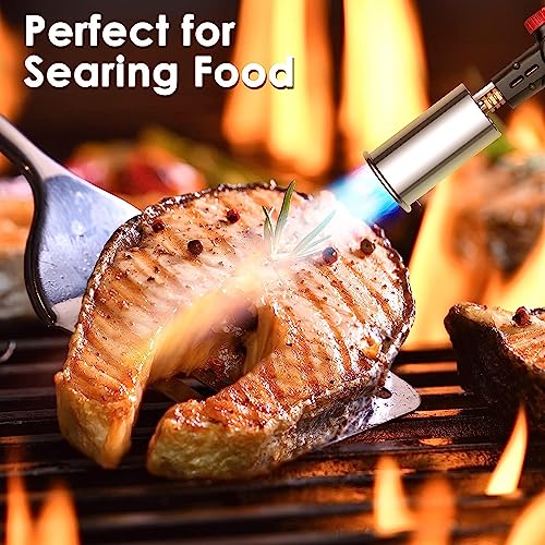 POWERFUL Kitchen Cooking Torch - Sous Vide - Propane Torch - Charcoal Torch Lighter - Grilling Culinary Kitchen Torch, Outdoor Cooking Torch for BBQ Searing Steak, Creme Brulee (Tank Not Included)