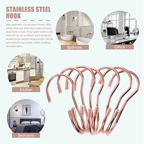 HONMEET 8 pcs Bag Drop Hook Clothes Hanger Twisted Belts Scarves Purse Space Organizers Anti- Large Rose Handbags Organizer Plants Purses Kitchen Steel Clo Metal Bathroom S Bags Shape