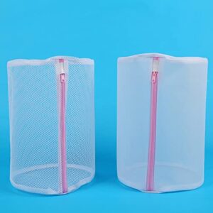 SOLUSTRE Garment Bags Mesh Washing Cylindrical Household Zipper and Bras Laundry Bags Socks Bra Bag Organizer Machine for Underwear Wash Delicates Travel Intimates Garment Bag