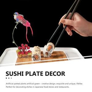 LIFKOME Sashimi Platter Flowers Decoration Artificial Flower Table Centerpiece Mini Resin Flowers Crafts Sushi Berries Flower Plate Ornament for Sashimi Dish Home Centerpiece Decorations