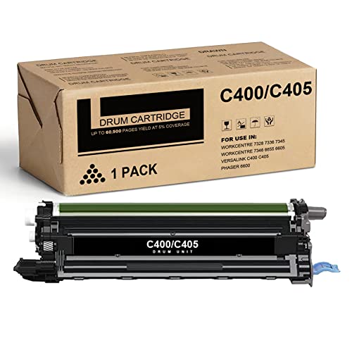 DRAWN C400/C405 Black Drum Unit 108R01121 Compatible 1Pack 108R01121 Drum Cartridge Replacement for Xerox Phaser 6600 VersaLink C400 C405 WorkCentre 6605 Printer