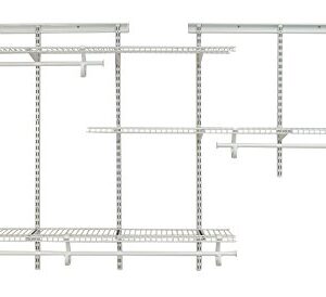 ClosetMaid ShelfTrack Wire Closet Organizer System, Adjustable from 5 to 8 Ft., White & ShelfTrack Wire Closet Organizer System Adjustable from 5 to 8 Ft,