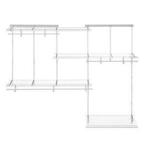 ClosetMaid ShelfTrack Wire Closet Organizer System, Adjustable from 5 to 8 Ft., White & ShelfTrack Wire Closet Organizer System Adjustable from 5 to 8 Ft,