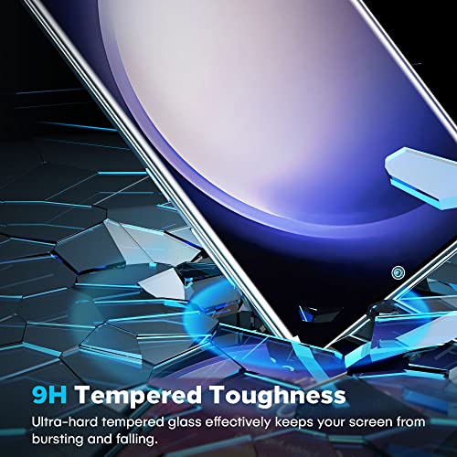 AACL 3D Curved Tempered Glass for Samsung Galaxy S23 Ultra Screen Protector, 9H Glass for S23 Ultra 5G, Scratch Proof, Easy Installation Frame, Bubble Free, Case Friendly [3 Pack]