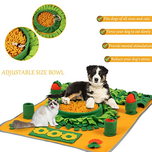 STEFE Snuffle Mat for Dogs, Interactive Dog Puzzle Toys, Stress Relief Sniff Mat for Small, Medium and Large Dogs, Feeding Mat for Smell Training and Slow Eating, Encourages Natural Foraging Skills.