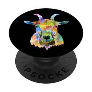 cute goat watercolor goat for colorful goat pop art style popsockets swappable popgrip