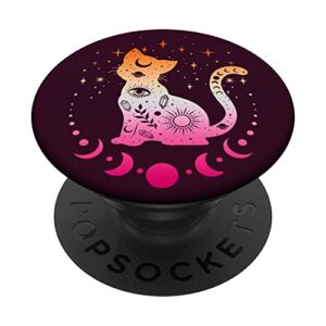 lesbian pride flag colors, astronomy cat popsockets standard popgrip