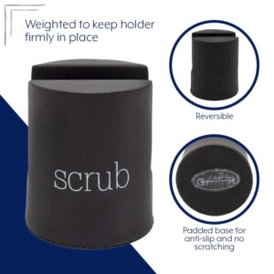 AuldHome Black Enamel Sponge Holder; Contemporary Kitchen Sink Accessory