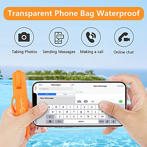 Waterproof Pouch and Cell Phone Case Set - Ideal for Beach Water Sports, Boating, Snorkeling, Kayaking, Rafting, Sailing - Includes 2 Clear Phone Dry Bags and 2 Fanny Packs, Perfect Cruise Essentials